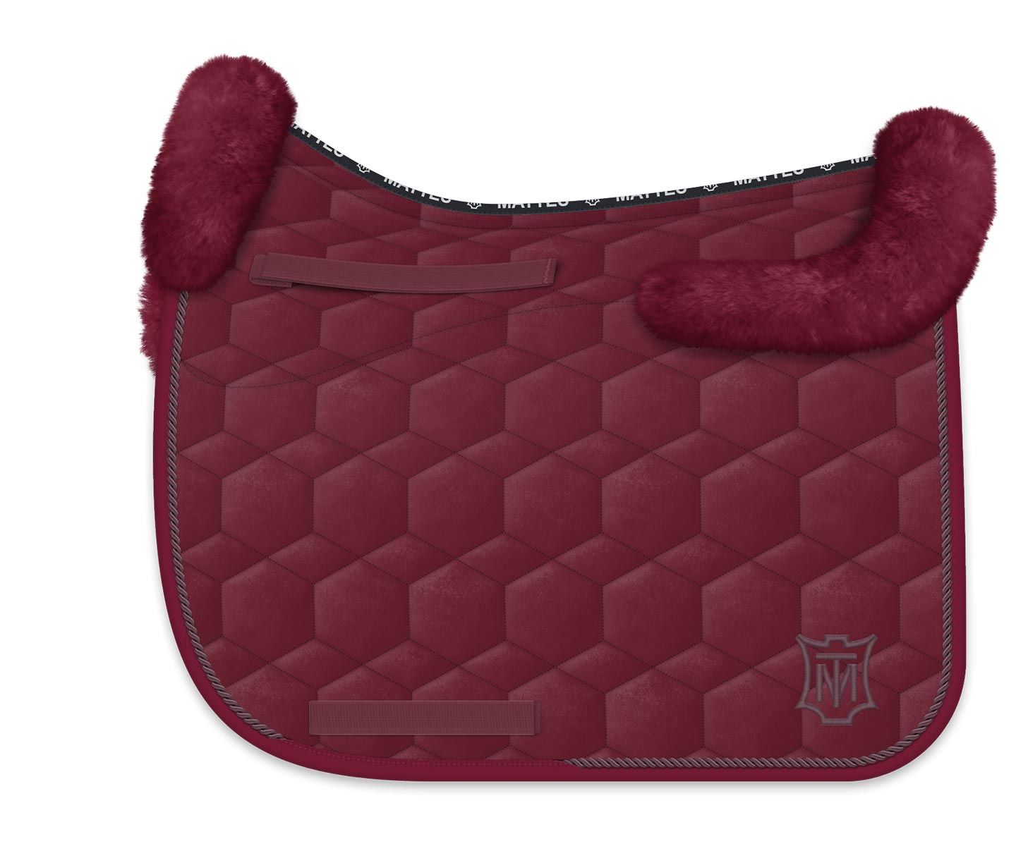 Lammfell Schabracke Dressur Gr. L Samt bordeaux - MATTES Online-Shop